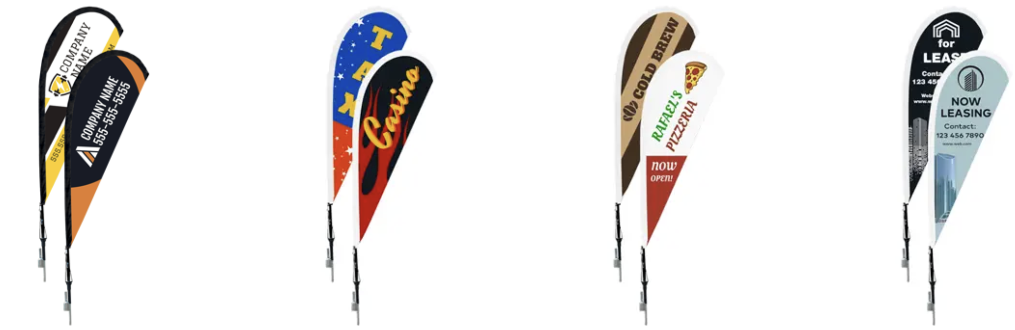 S & S Printing & Graphics LLC · Tear Drop Flags